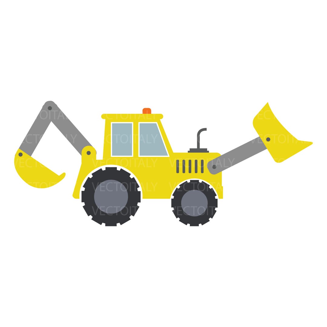 Backhoe Loader - Instant Digital Download - Svg, Png, Pdf, and Eps ...