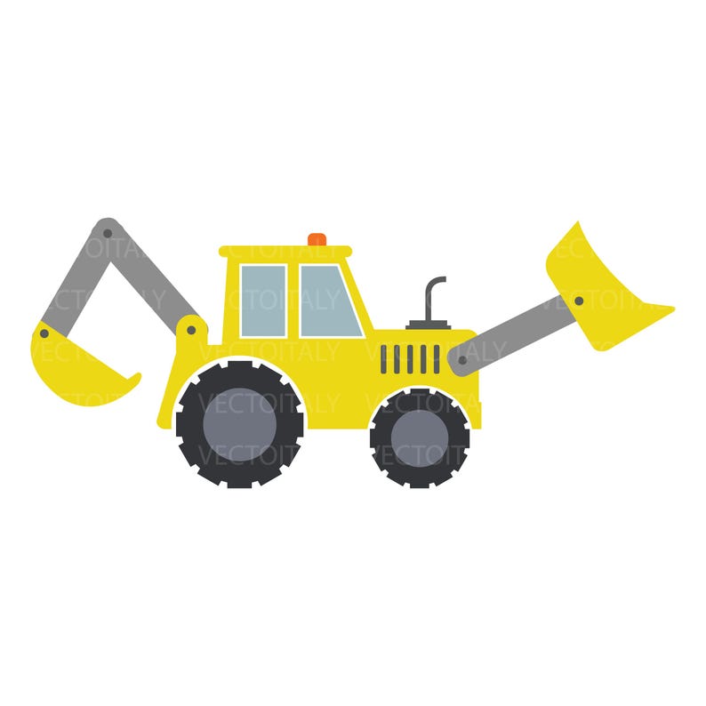 Backhoe Loader - Instant Digital Download - Svg, Png, Pdf, and Eps ...