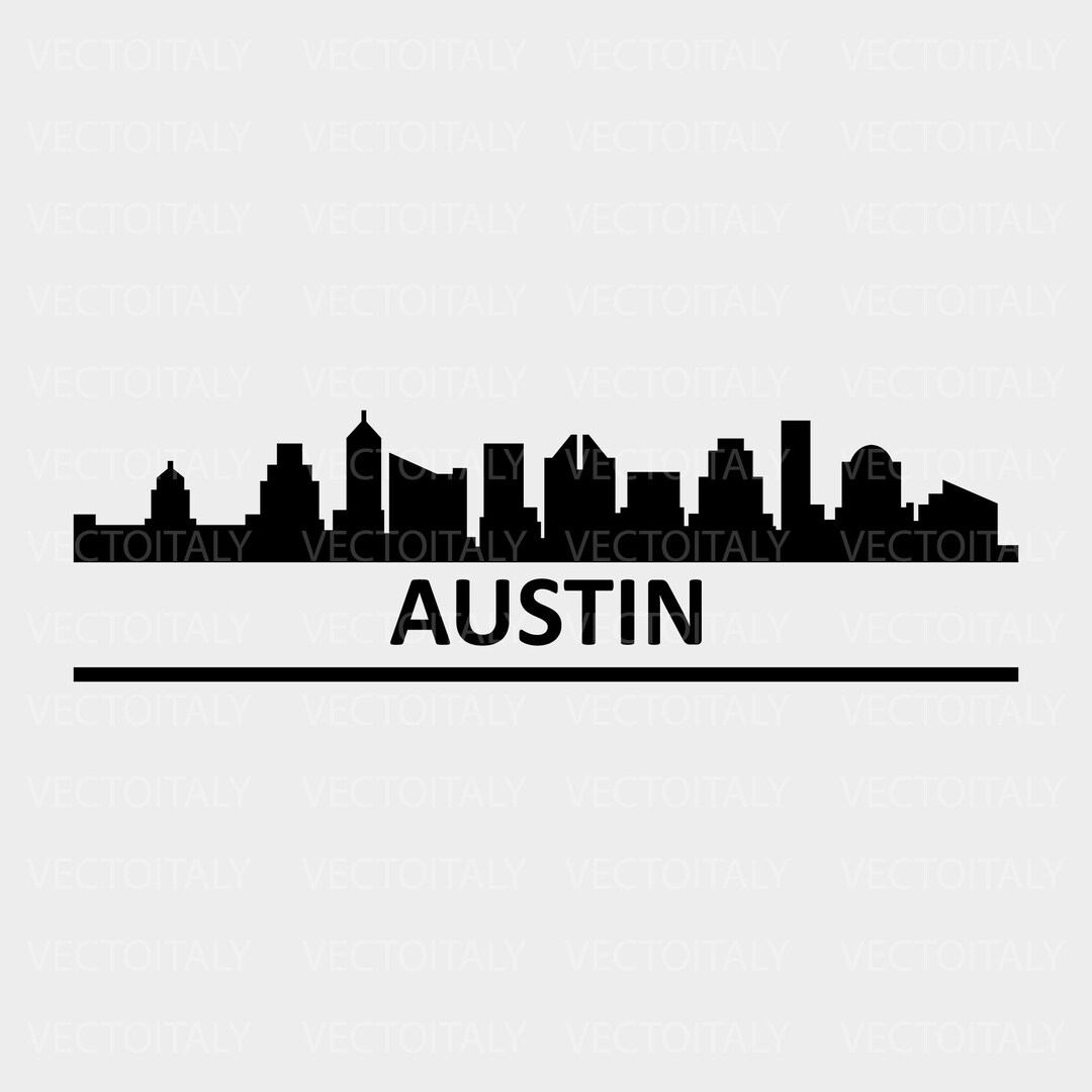 Skyline Austin Illustrated in Vector and Available in SVG - Etsy