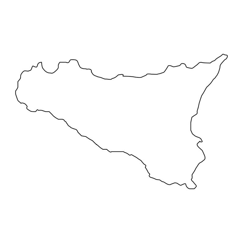 Sicily Outline SVG PNG Sicilian Flag Sicilian Pride Italia Italy Cricut ...