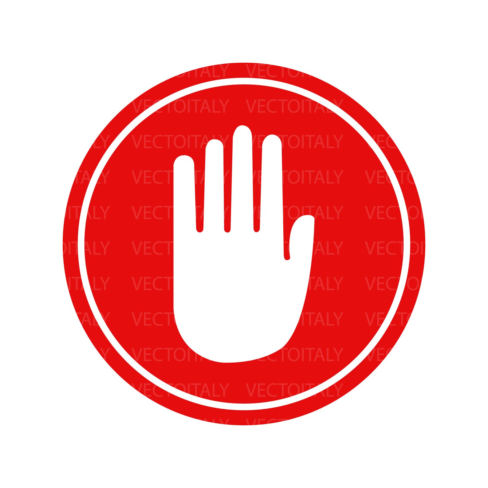 Stop Sign Hand Sign Symbol SVG svg, Pdf, Eps, Png Cut File for Cricut ...