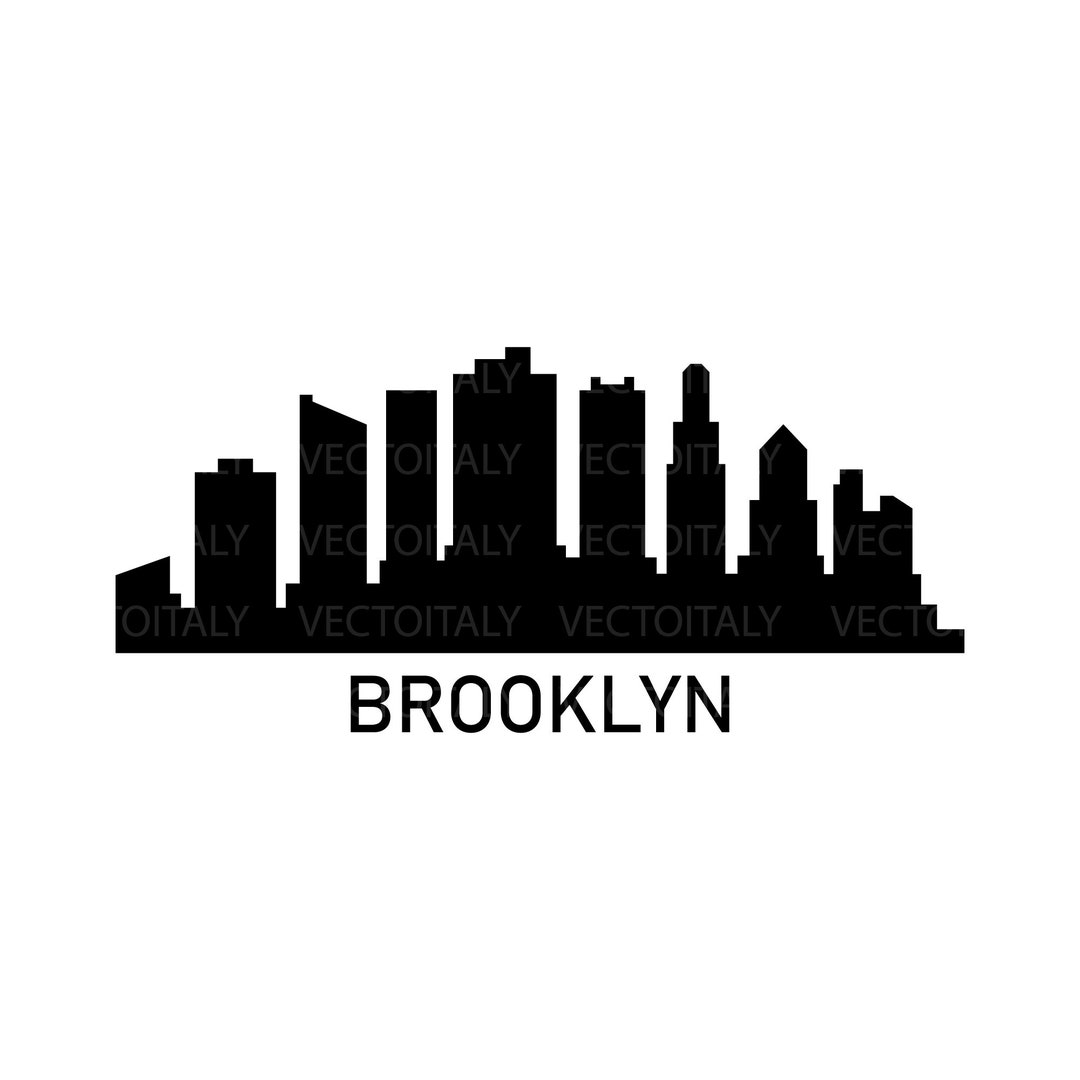 Brooklyn Skyline Illustrated in Vector and Available in SVG, PDF, Eps ...