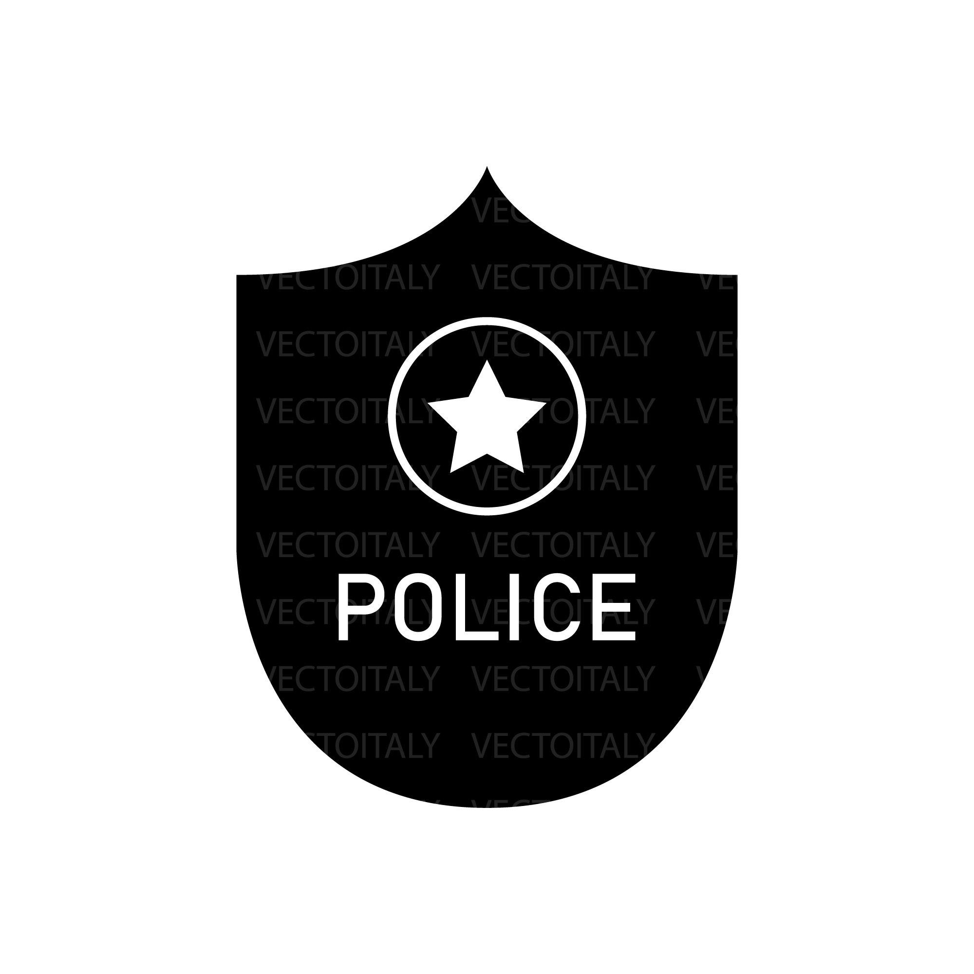 Police Badge Silhouette SVG, Police SVG, Police Shield, Police Officer ...