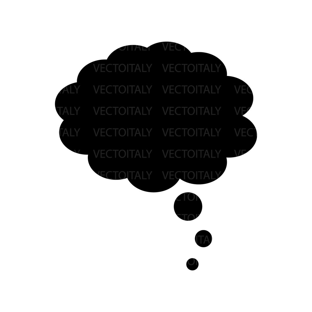 Thought Bubble Svg, Think Bubble Svg, Thinking Cloud, Cartoon, Blank ...