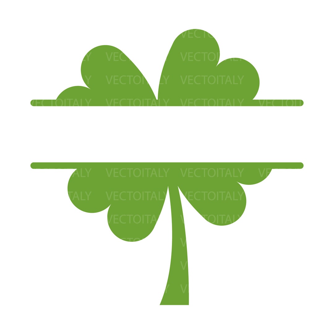 Flower, Nature Clipart: Green Solid Four-leaf Clover, Shamrock Split ...