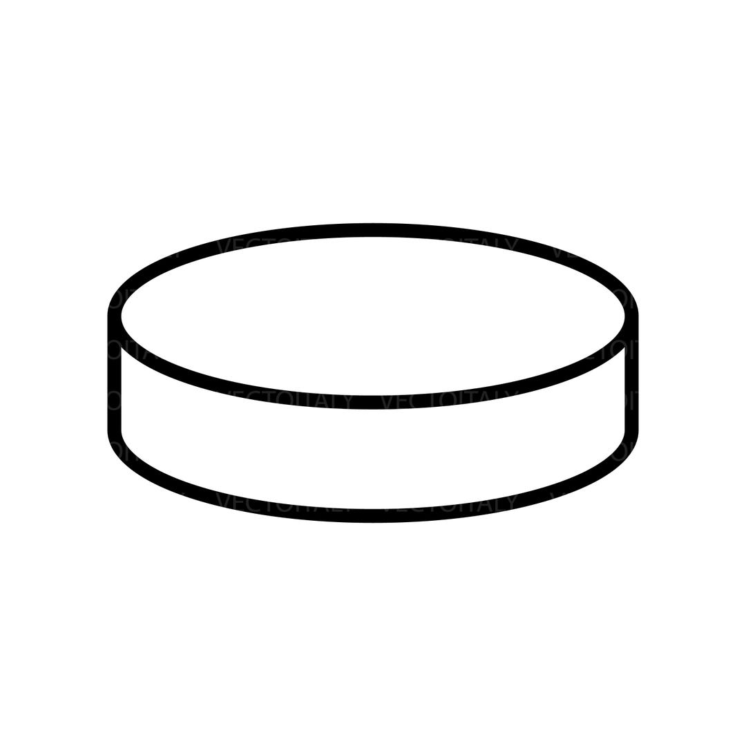 Hockey Puck Outline SVG Files, Hockey Cut Files, Hockey Puck Silhouette ...