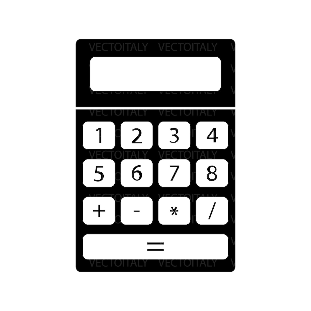 Calculator Silhouette, Calculator Svg, Calculator Png, Calculator ...
