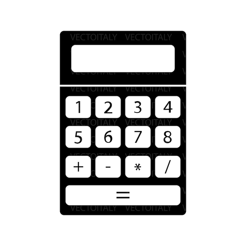 Calculator Svg - Etsy