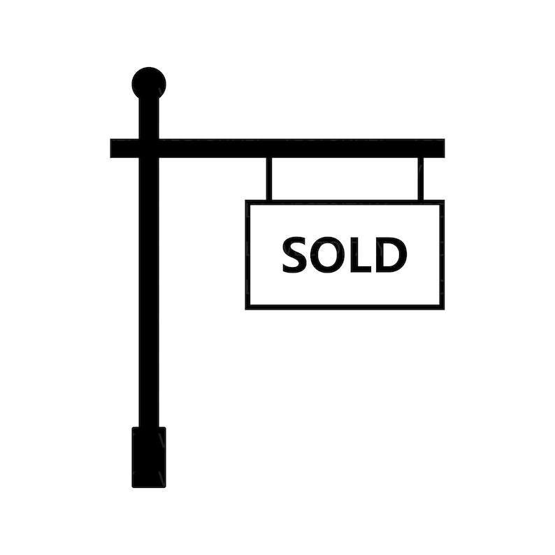 Sold SVG, Sold Sign PNG, Sold House Clipart, Property Sellers Vector ...