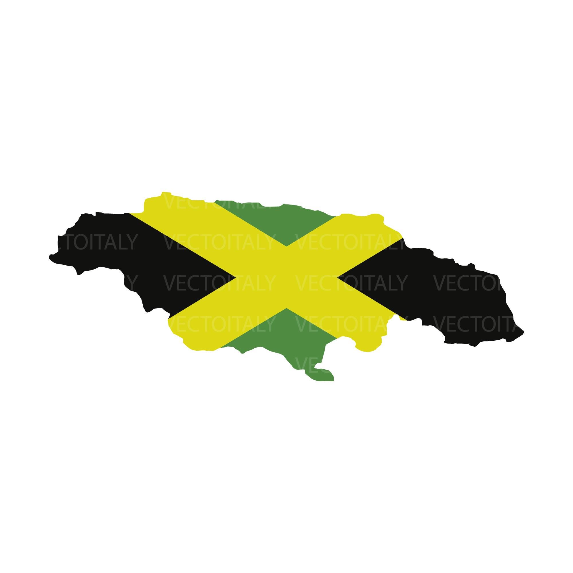 Jamaica Map Flag SVG, Jamaican SVG Cricut Cut File, Country Nation ...