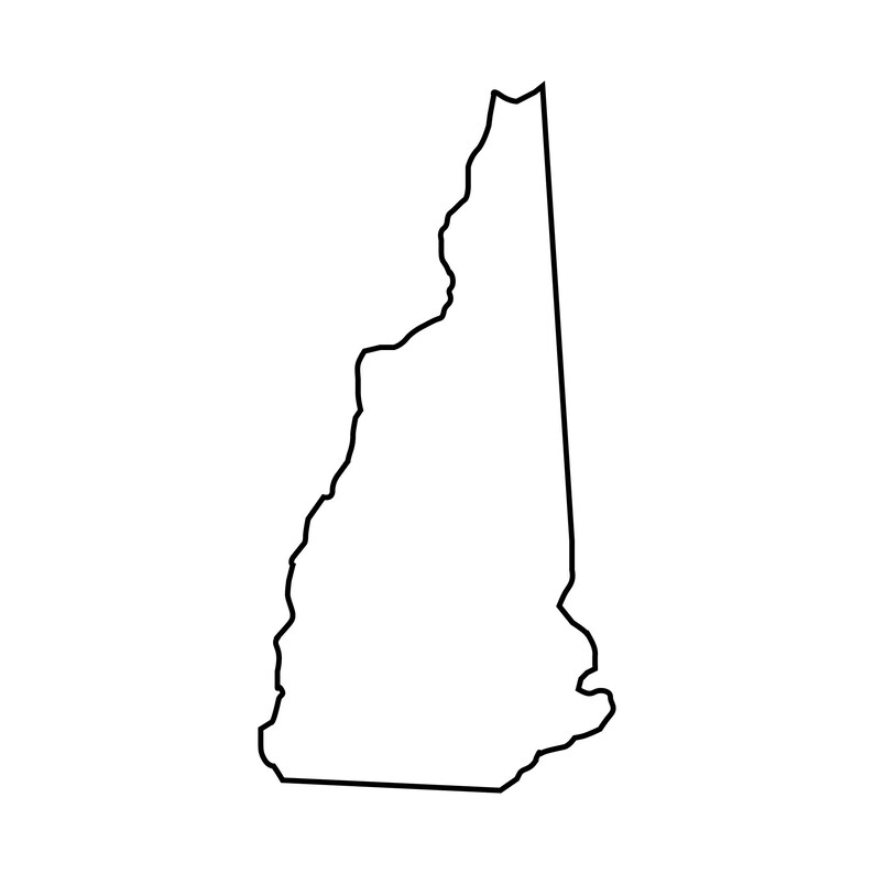 New Hampshire Outline SVG Files, New Hampshire Cut Files, United States ...