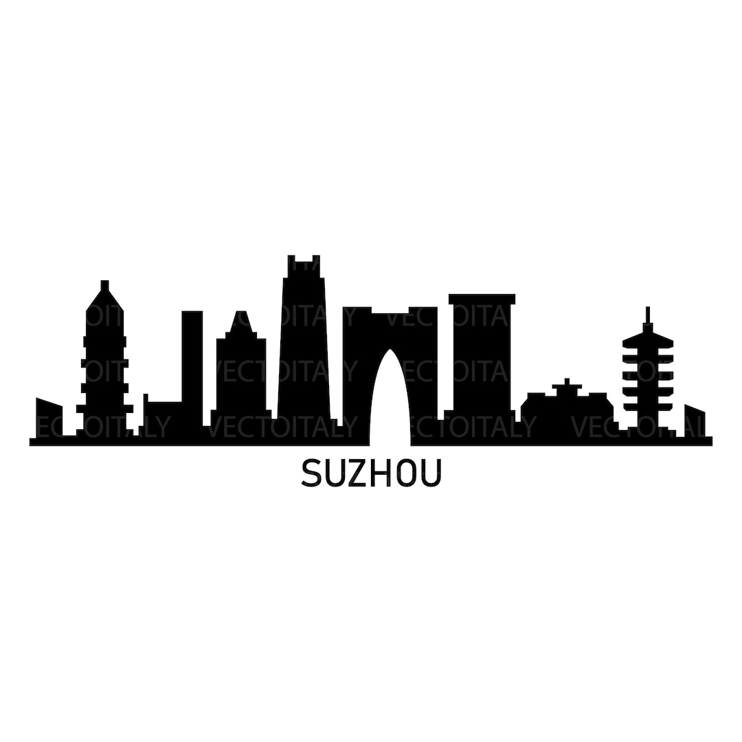 Suzhou Skyline Illustrated in Vector and Available in SVG, PDF, Eps ...