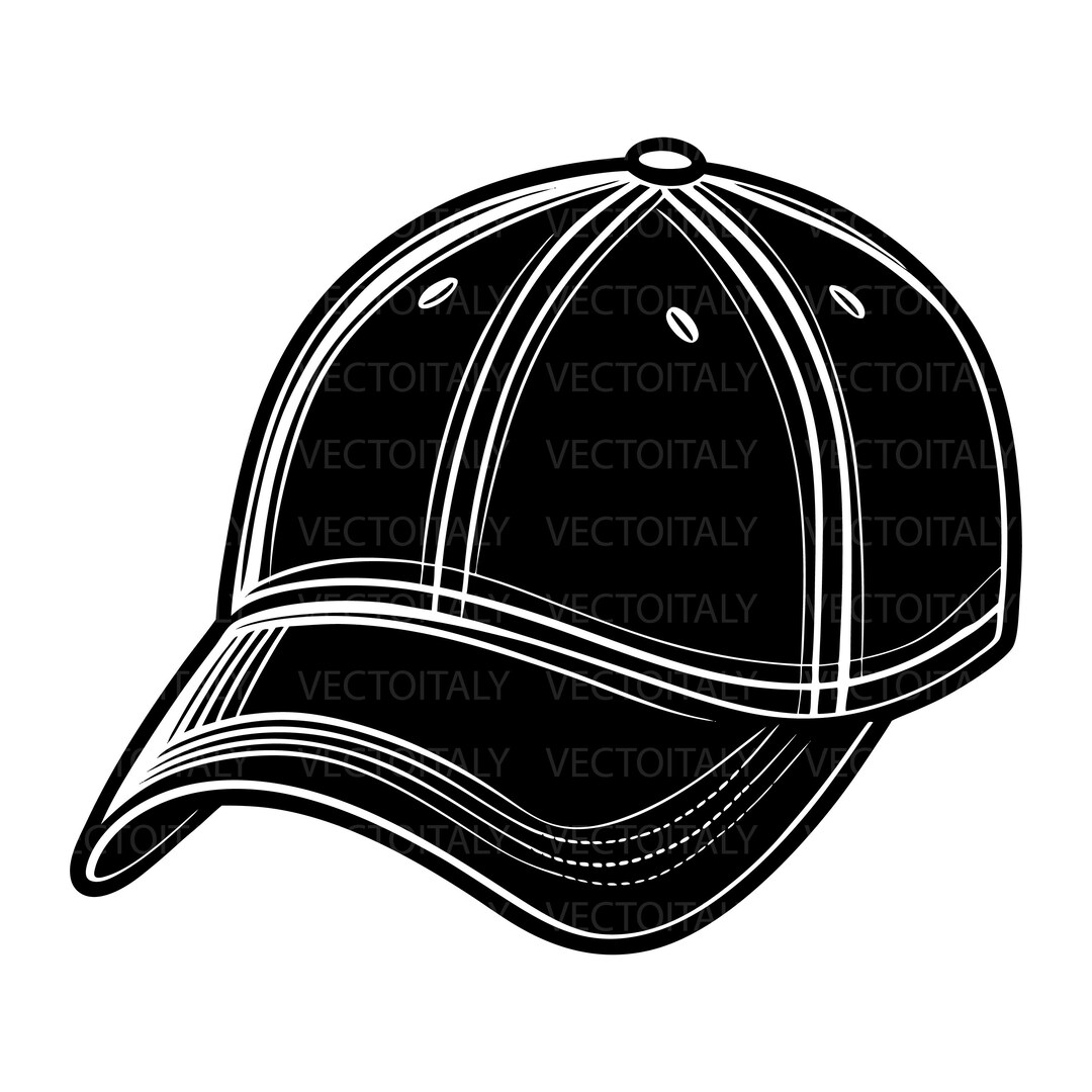 Baseball Cap Svg Hat Svg Cap Svg Clipart Silhouette Decal Stencil Cut ...