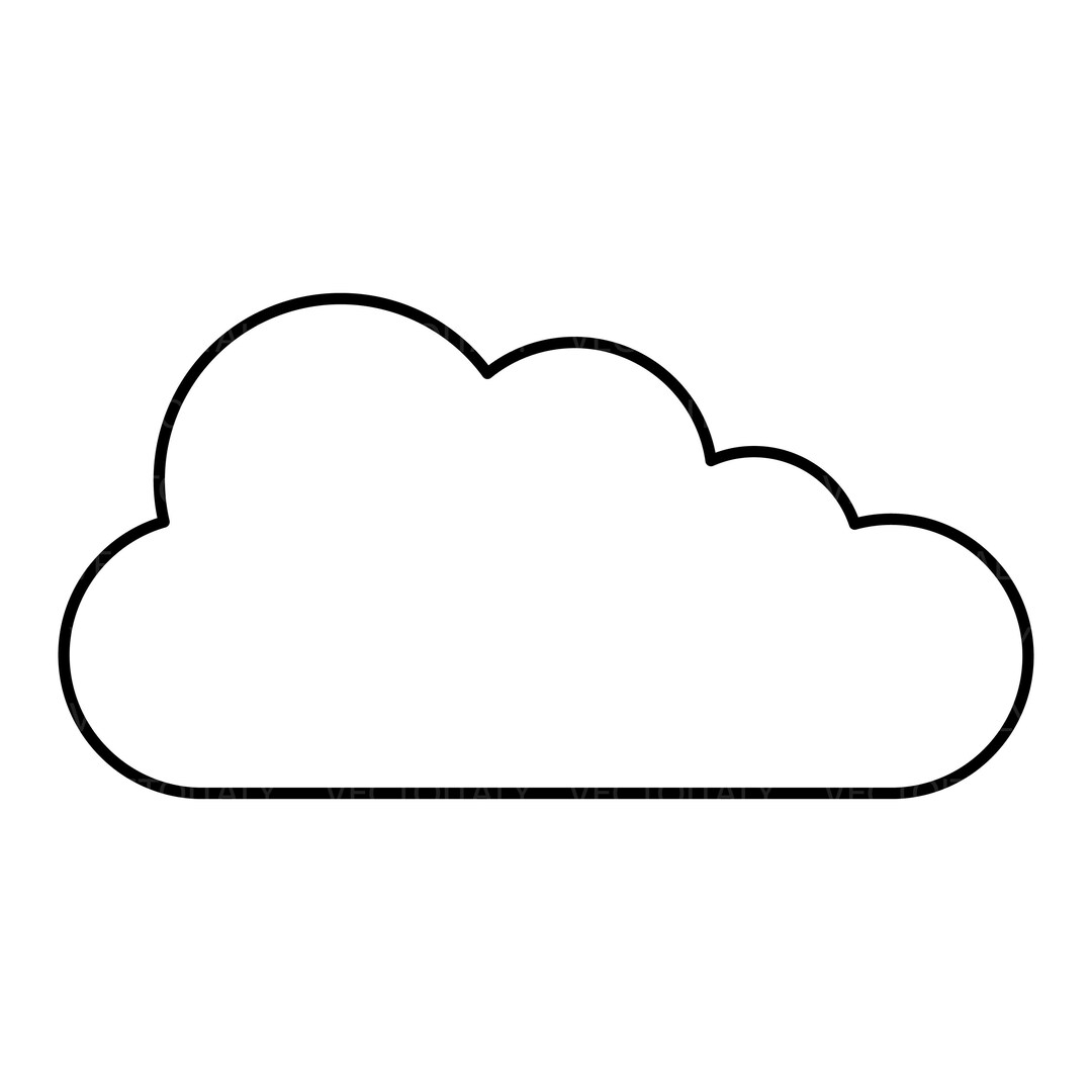 Cloud Outline Clipart: PNG Stencil, Template (digital Download) - Etsy UK