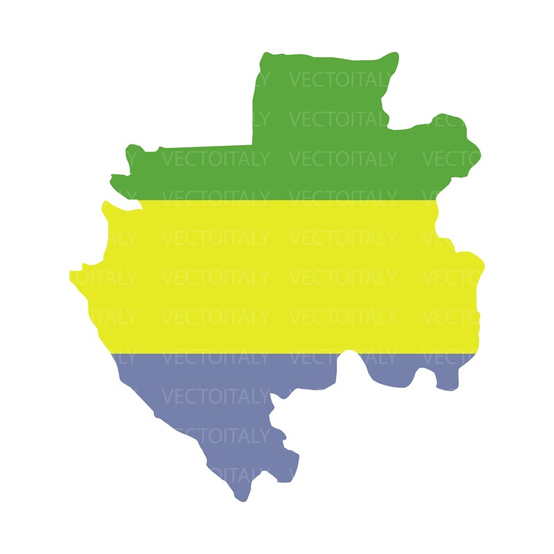 Gabon Flag Map SVG, Gabonese SVG Cricut Cut File, Country Nation Silhouette Atlas, Scrapbook ...
