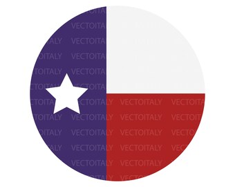 Texas Round Flag SVG TX USA Circular Circle State Banner Button Icon ...