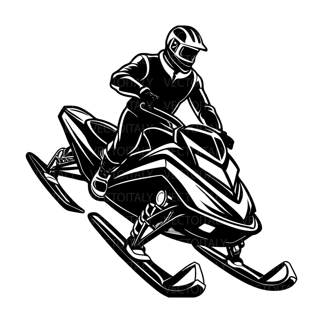 Snowmobile Jump SVG, Snowmobiler T-shirt Decals Vinyl Stencil, Cricut ...