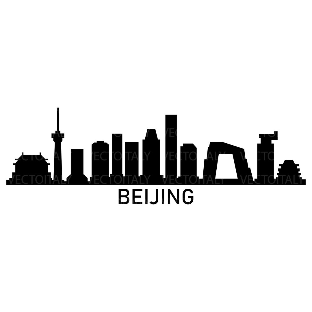 Beijing Skyline Illustrated in Vector and Available in SVG, PDF, Eps ...