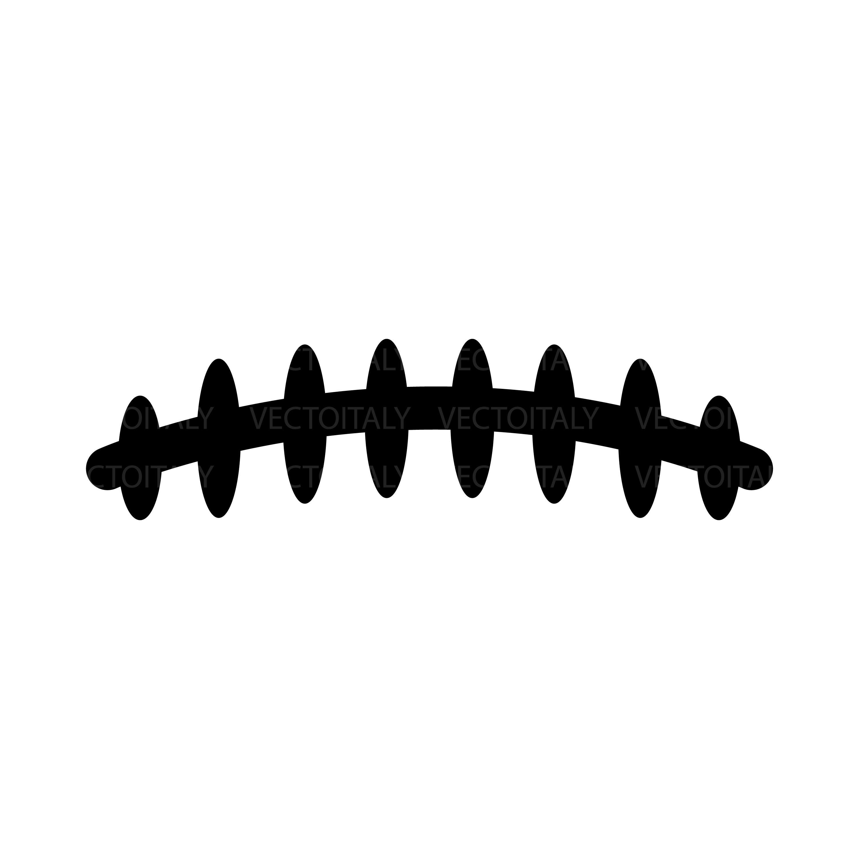 Football Laces SVG File Cutting Template, Clip Art for Commercial and ...