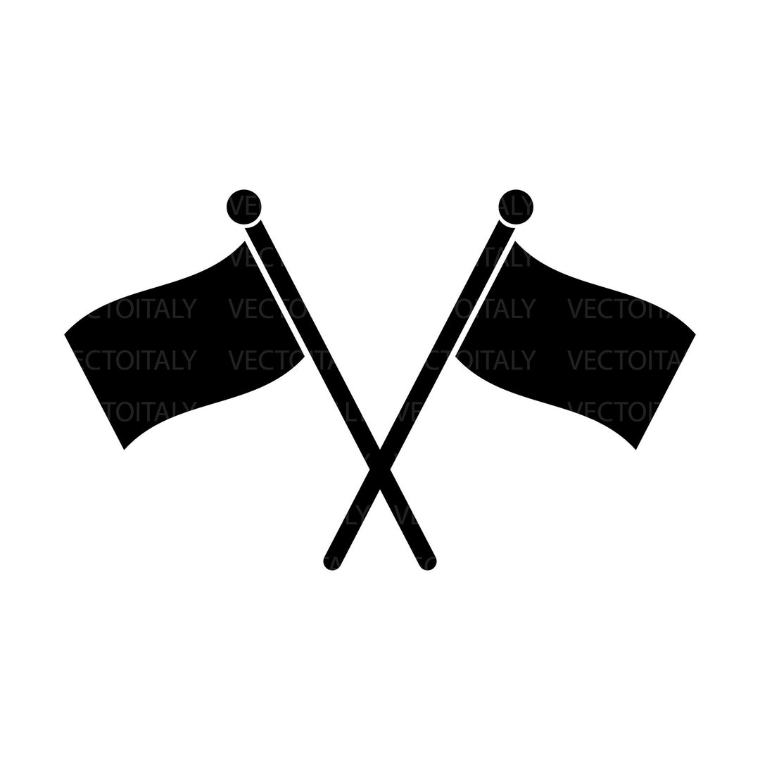 Crossed Color Guard SVG,PNG,PDF Files, Sport Color Guard Clipart, Black ...