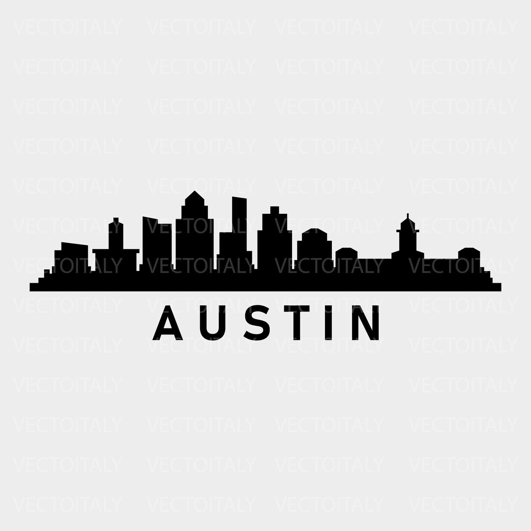 Skyline Austin Illustrated in Vector and Available in SVG, Eps, JPG ...