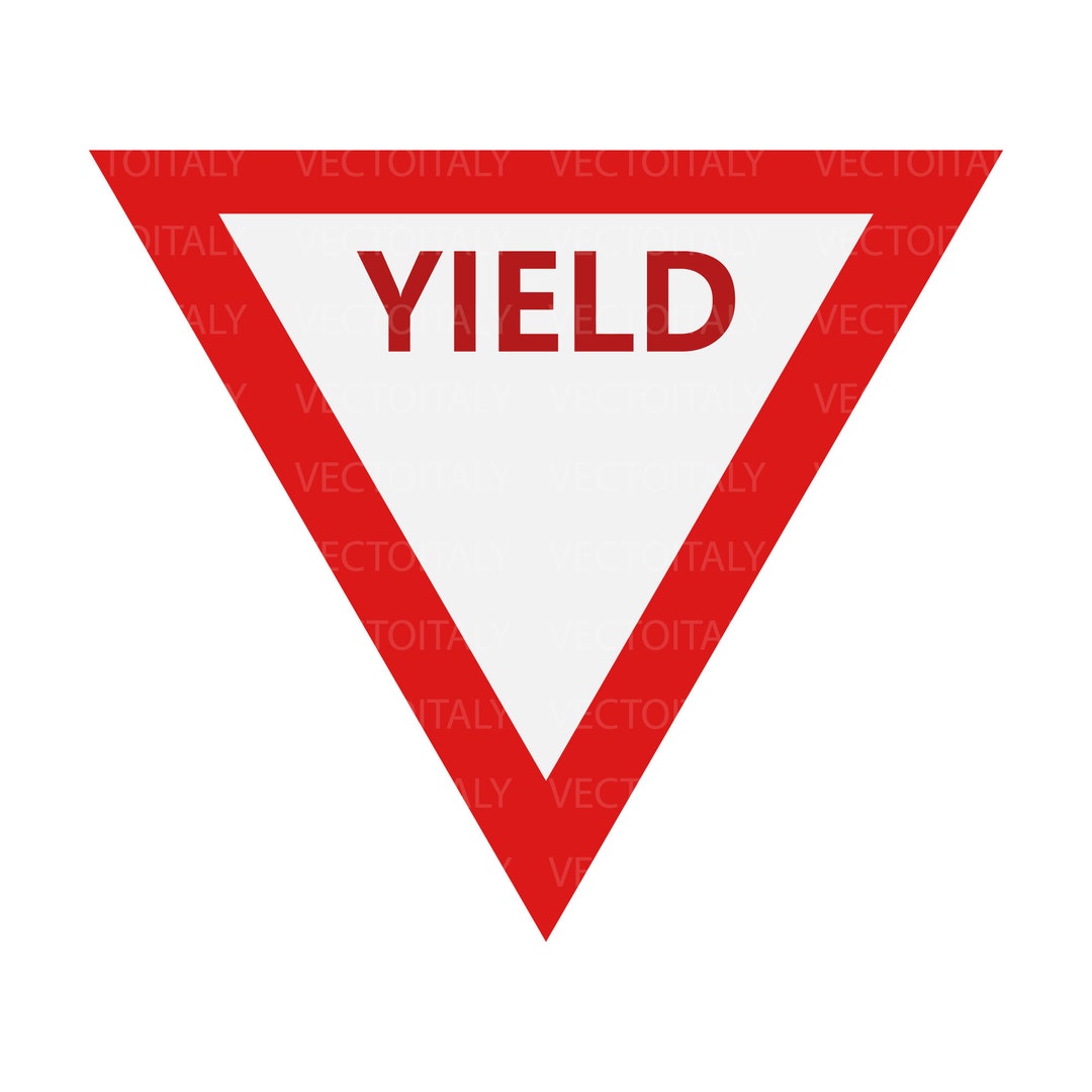 Yield Road Sign Svg Silhouette Shadow SVG Cut File PNG PDF Cricut Decal ...