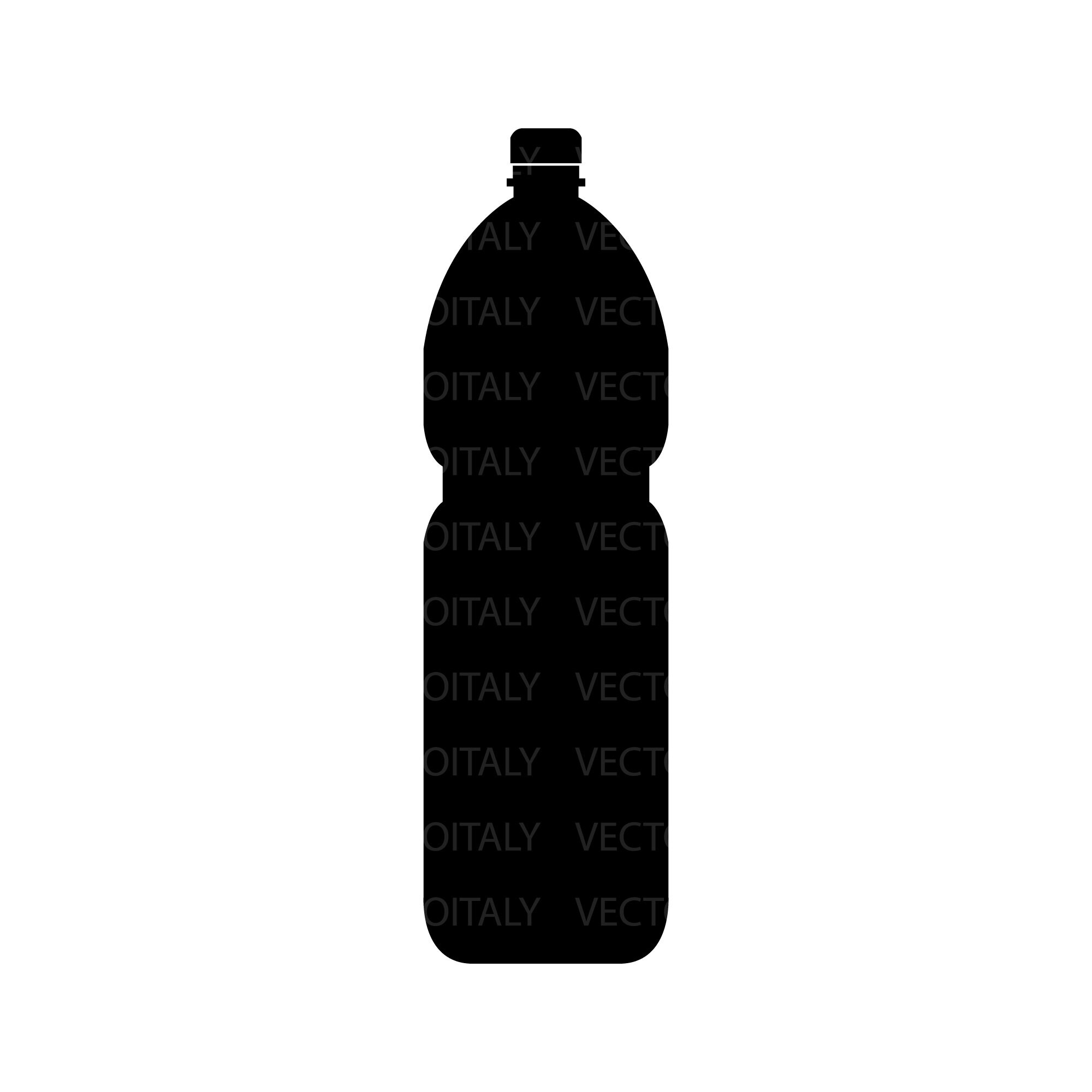 Botella de plástico agua svg, botella svg, silueta de agua, archivos ...