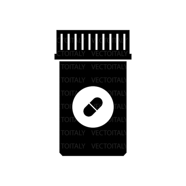 Pill Bottle Clipart - Etsy