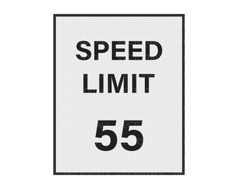 Speed Limit 65 Sign Logo Symbol Svg Png Dxf Eps Pdf Layered by Color ...