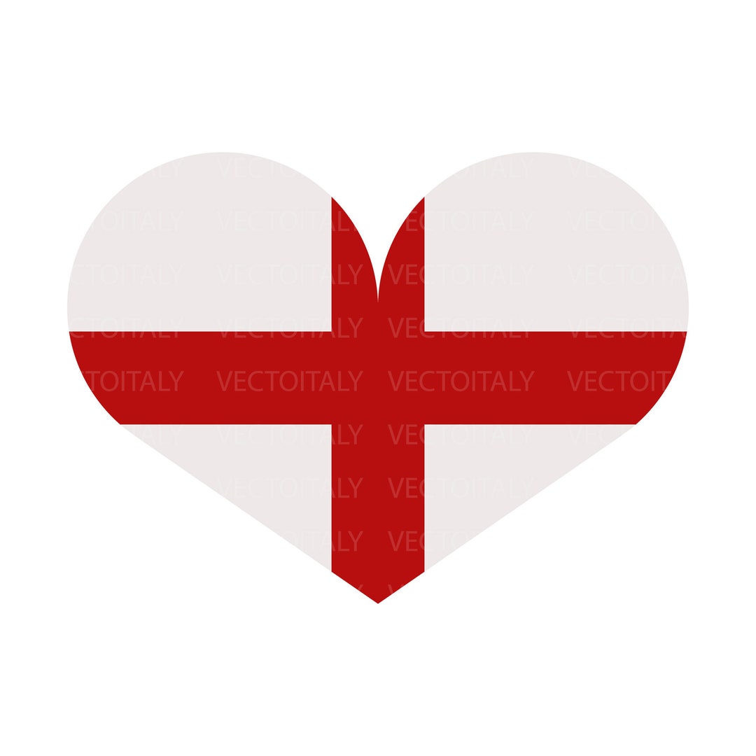 England Flag Heart SVG, English Flag Heart Svg, Digital Download ...