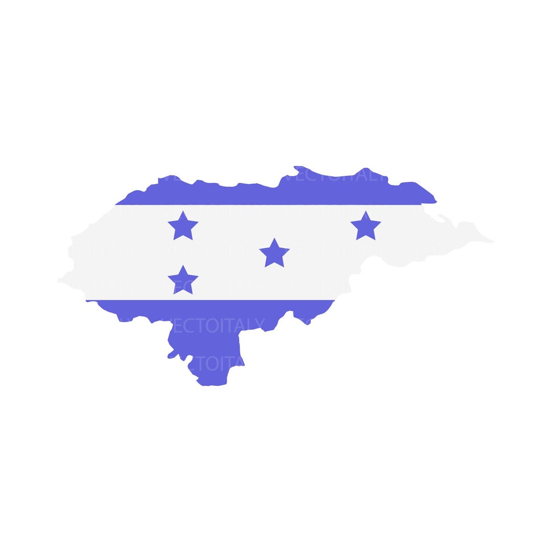 Honduras Flag Map SVG, Honduran Cricut Cut File, Country Nation ...