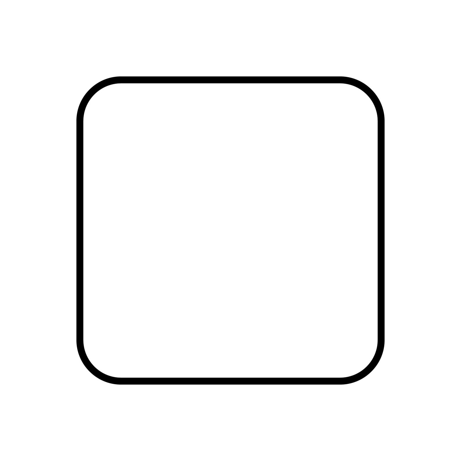 Rounded Square Outline SVG, Square Cut Files, Square Outline Vector ...