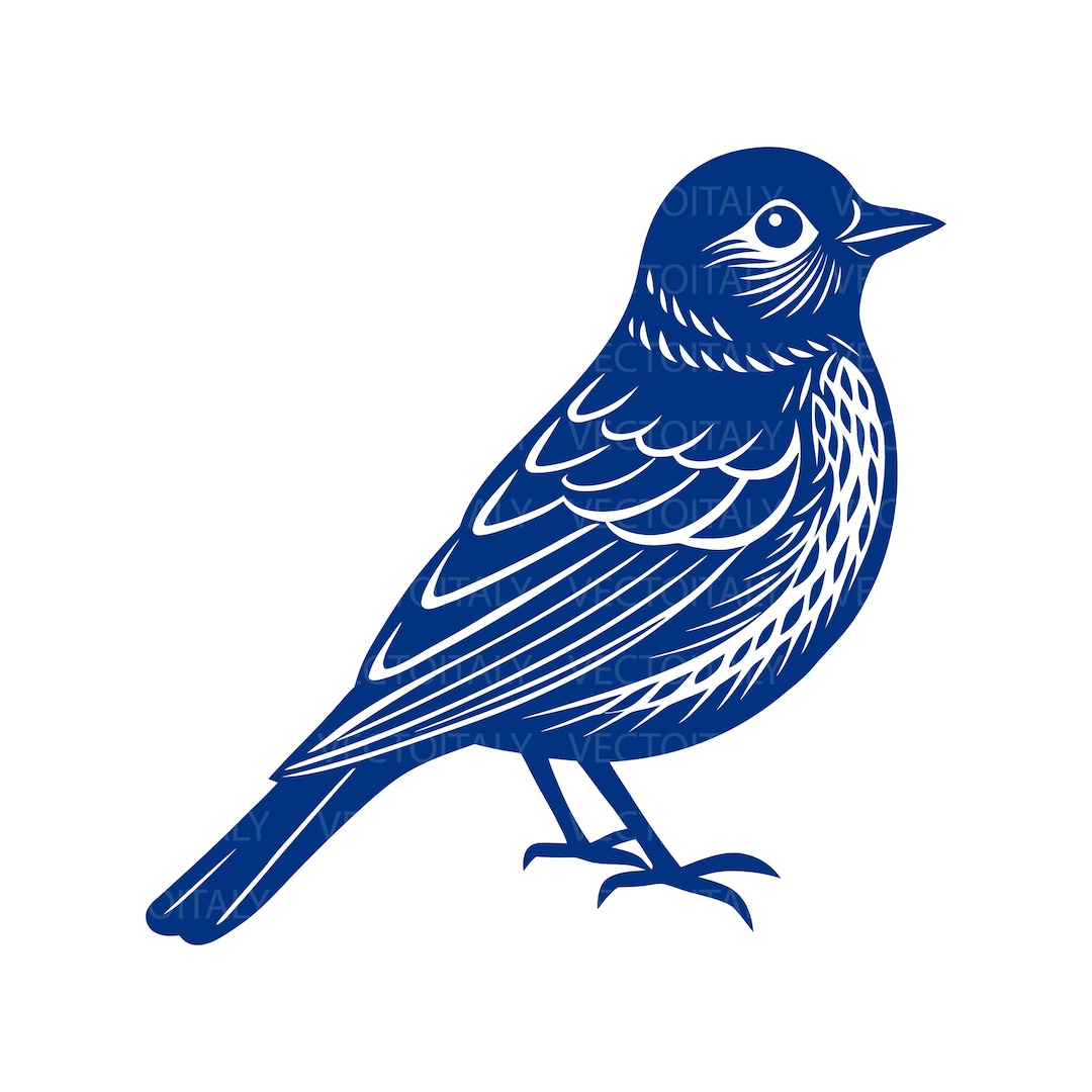 Bluebird SVG: Clipart Cut Files for Cricut, Silhouette, Laser Engraving ...