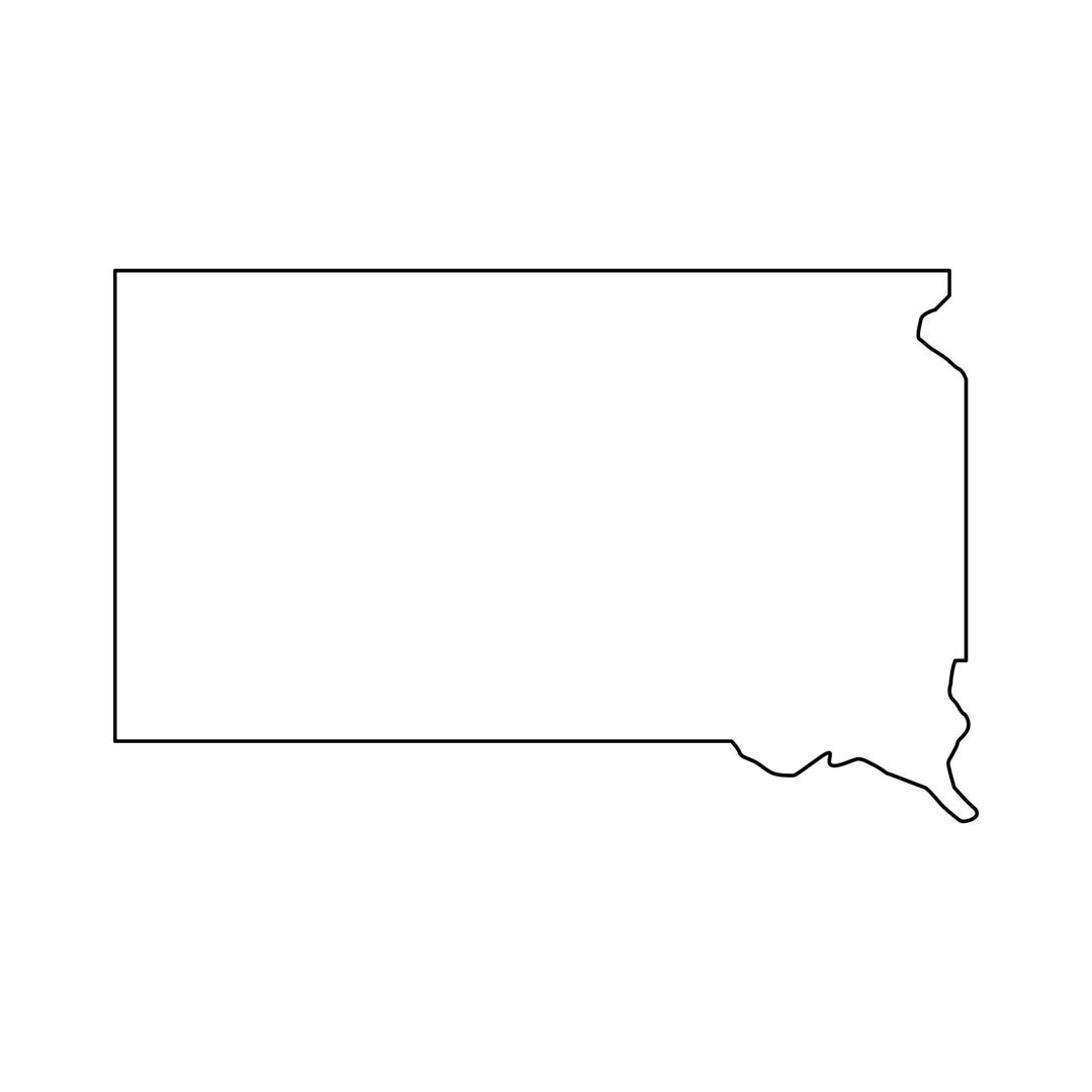 South Dakota Outline SVG Files, South Dakota Cut Files, United States ...