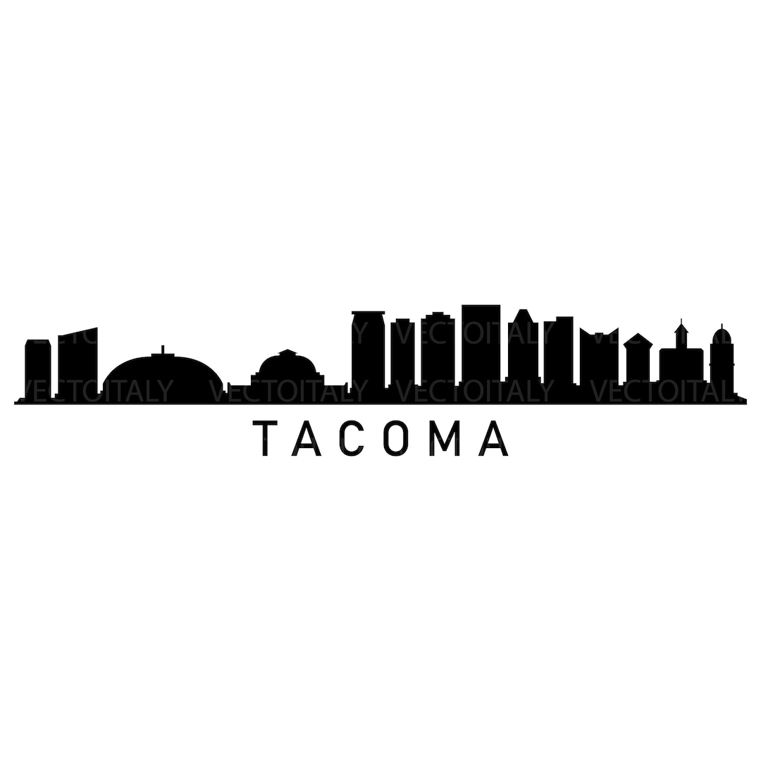 Tacoma Skyline Illustrated in Vector and Available in SVG, PDF, Eps ...