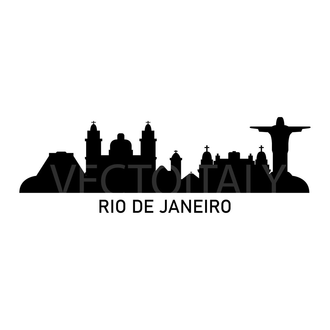 Skyline Rio De Janeiro Illustrated in Vector and Available in SVG, PDF ...