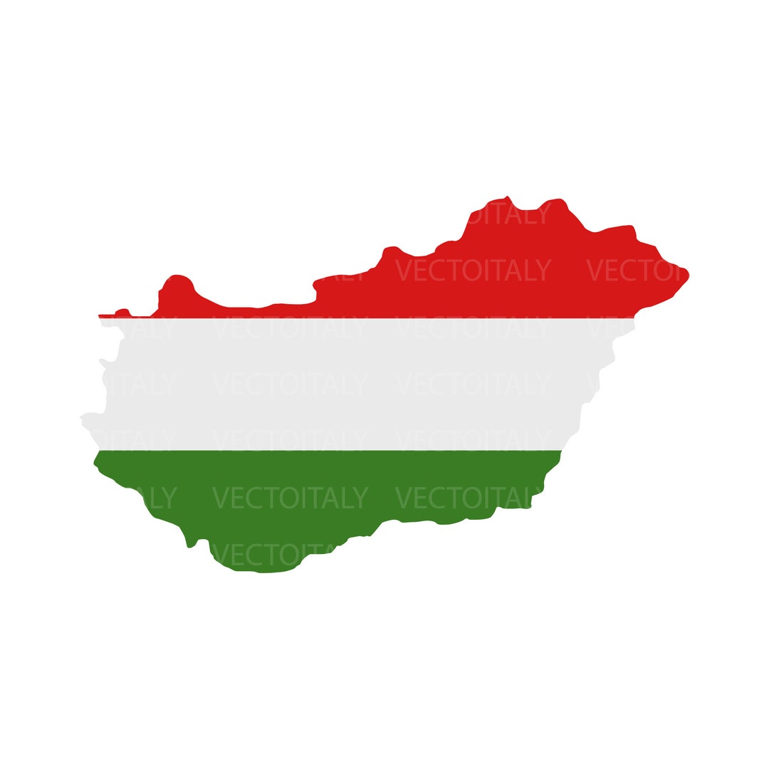 Hungary Flag Map SVG, Hungarian Cricut Cut File, Country Nation Silhouette Outline Atlas ...