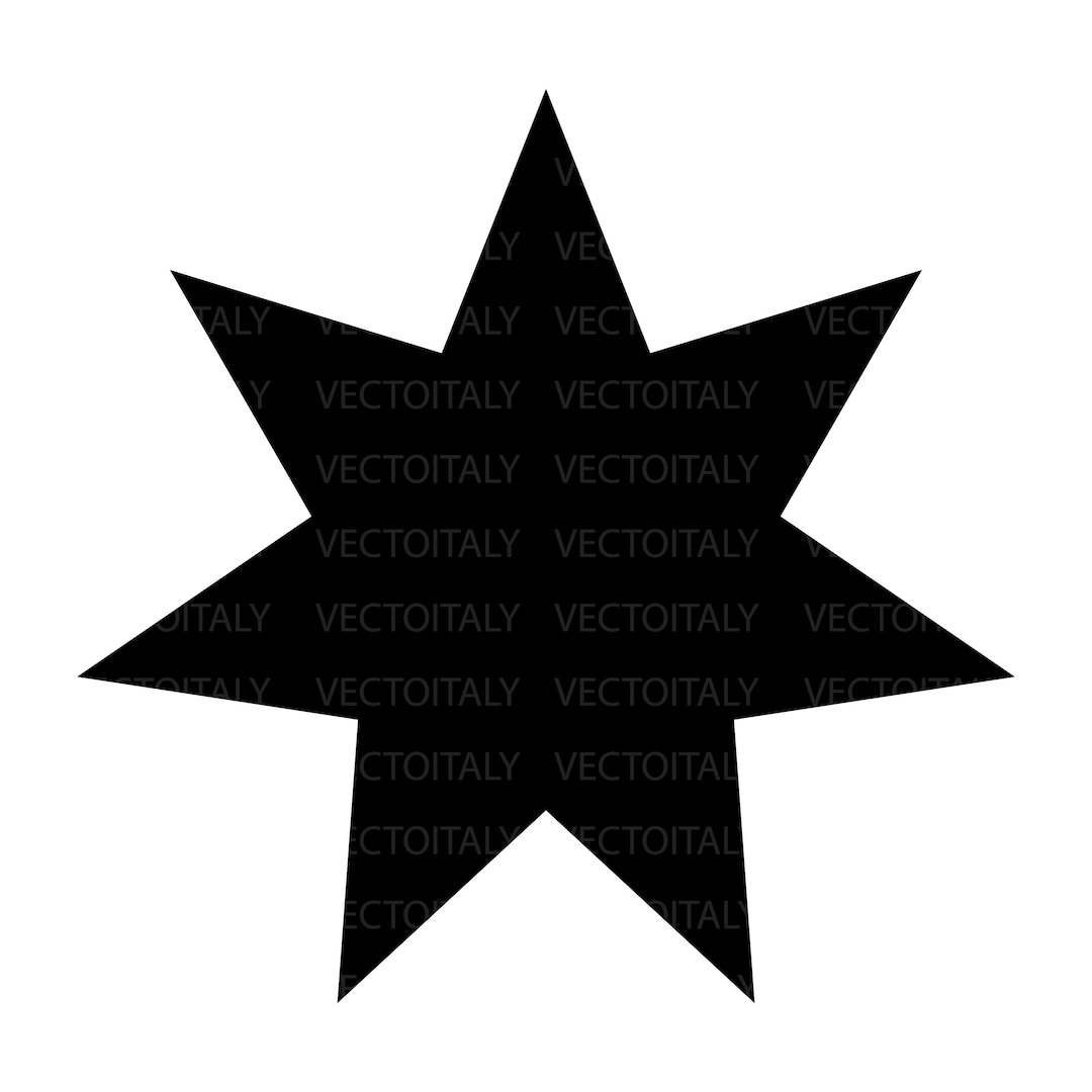 Seven Pointed Star SVG Files, Star SVG Cut Files, Star Silhouette ...