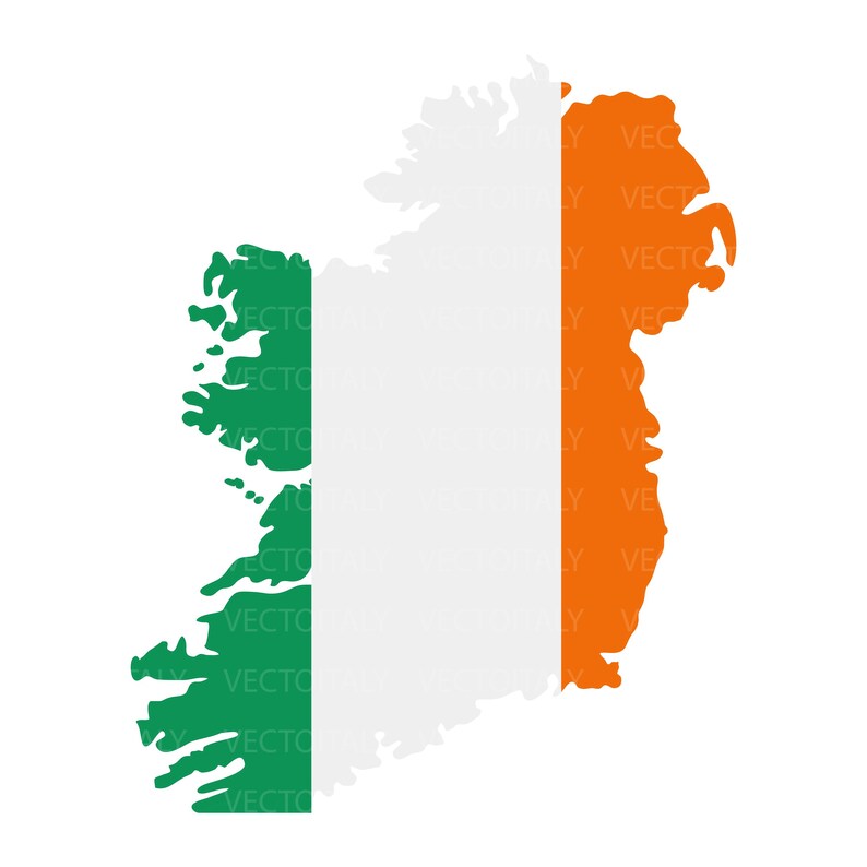 Ireland Flag Map SVG, Irish SVG Cricut Cut File, Country Nation ...