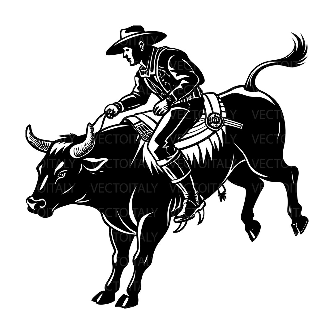 Rodeo Svg, Bull Rider Svg, Cowboy Svg, Ranch Western Country Farm, Bull ...