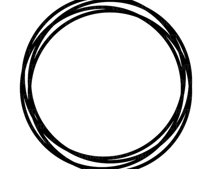 Thick Layered Circle Frame SVG - Circle Frame SVG - Frame Svg - Digital ...