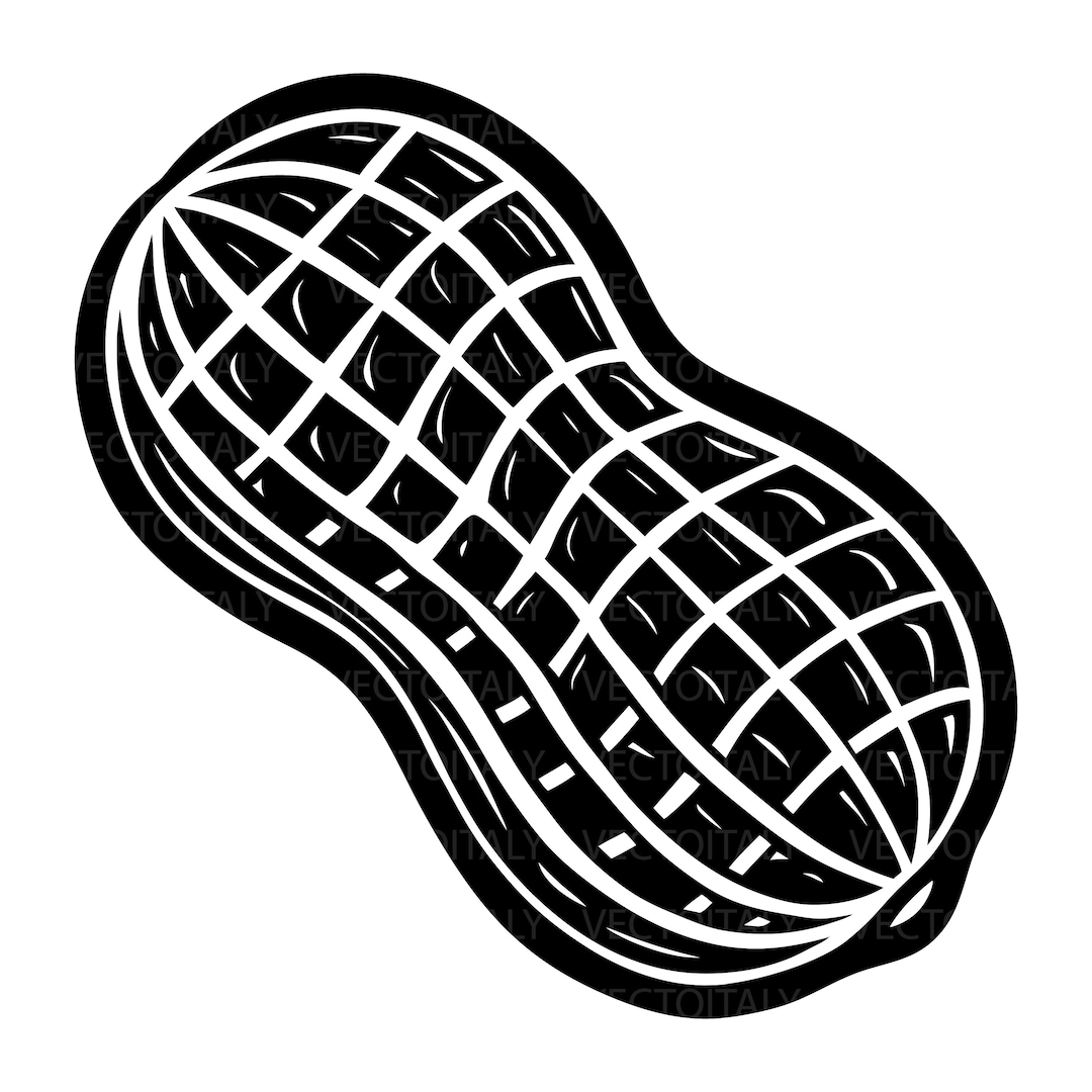 Peanut Outline SVG, Peanut SVG, Nuts SVG, Peanut Clipart, Peanut Files ...
