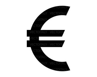 Euro Sign. Files Prepared for Cricut. SVG Clip Art. Digital File ...