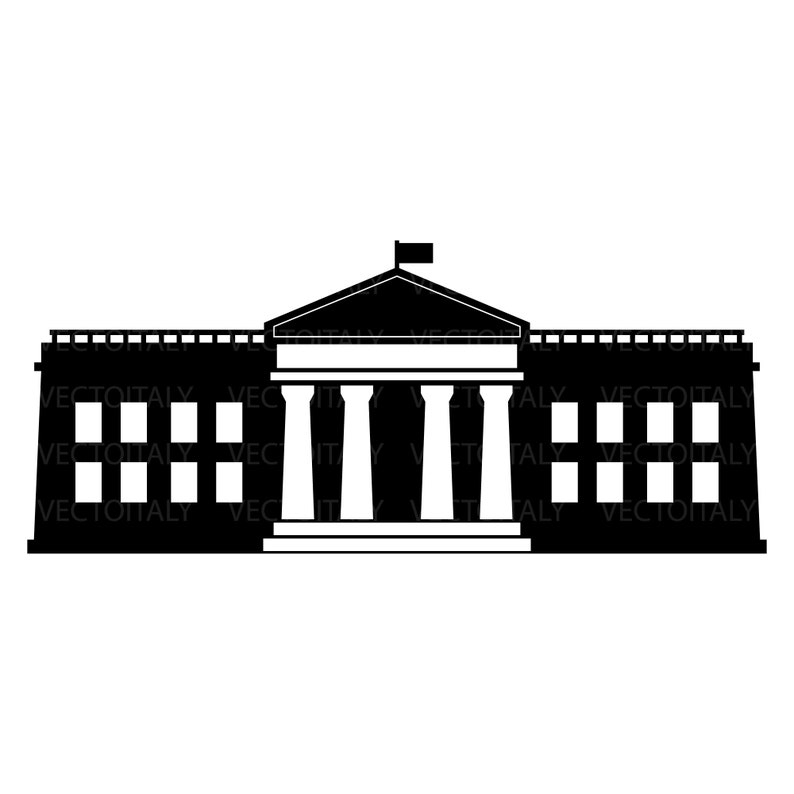 White House Illustrated in Vector and Available in SVG, PDF, Eps, Png ...