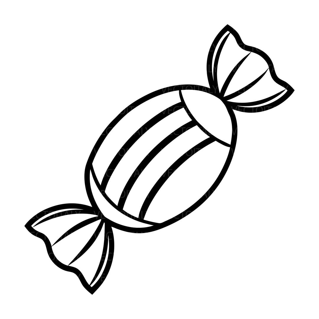 Candy, Outline, Picture, Svg, Png, Eps, Pdf, Digital Download File - Etsy