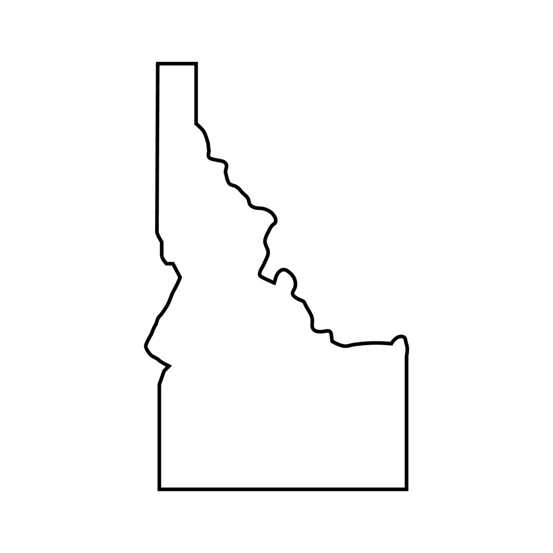 Idaho Outline SVG Files, Idaho Cut Files, United States of America ...