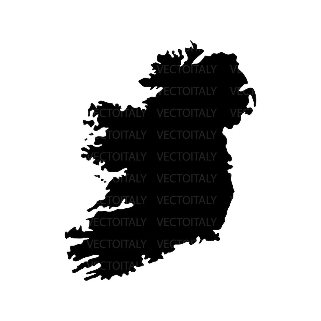 Ireland Map SVG, Irish Cutting File Cricut, Decal Transfer Printable - Etsy