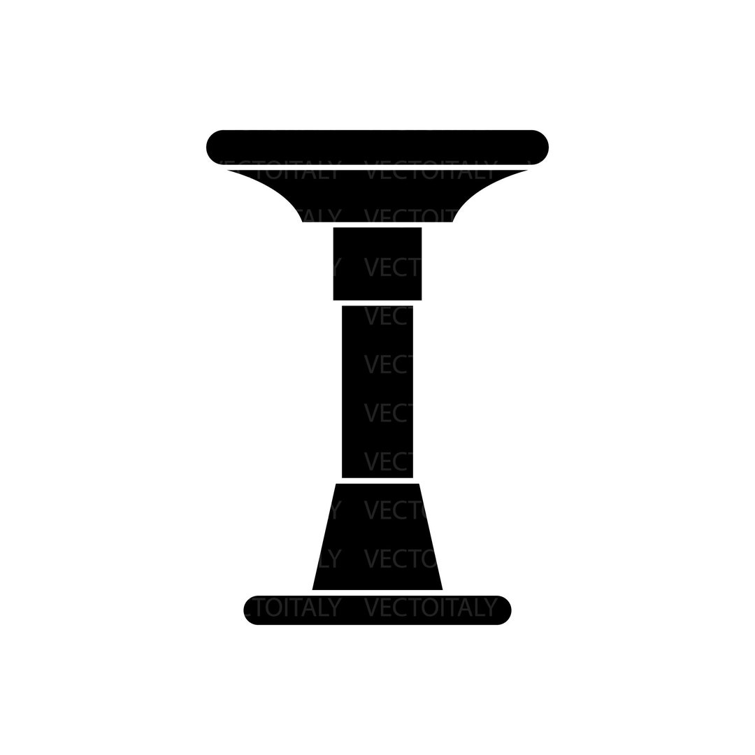 Stool SVG, Chair or Barstool Clip Art Cut File Silhouette Pdf Eps Png ...