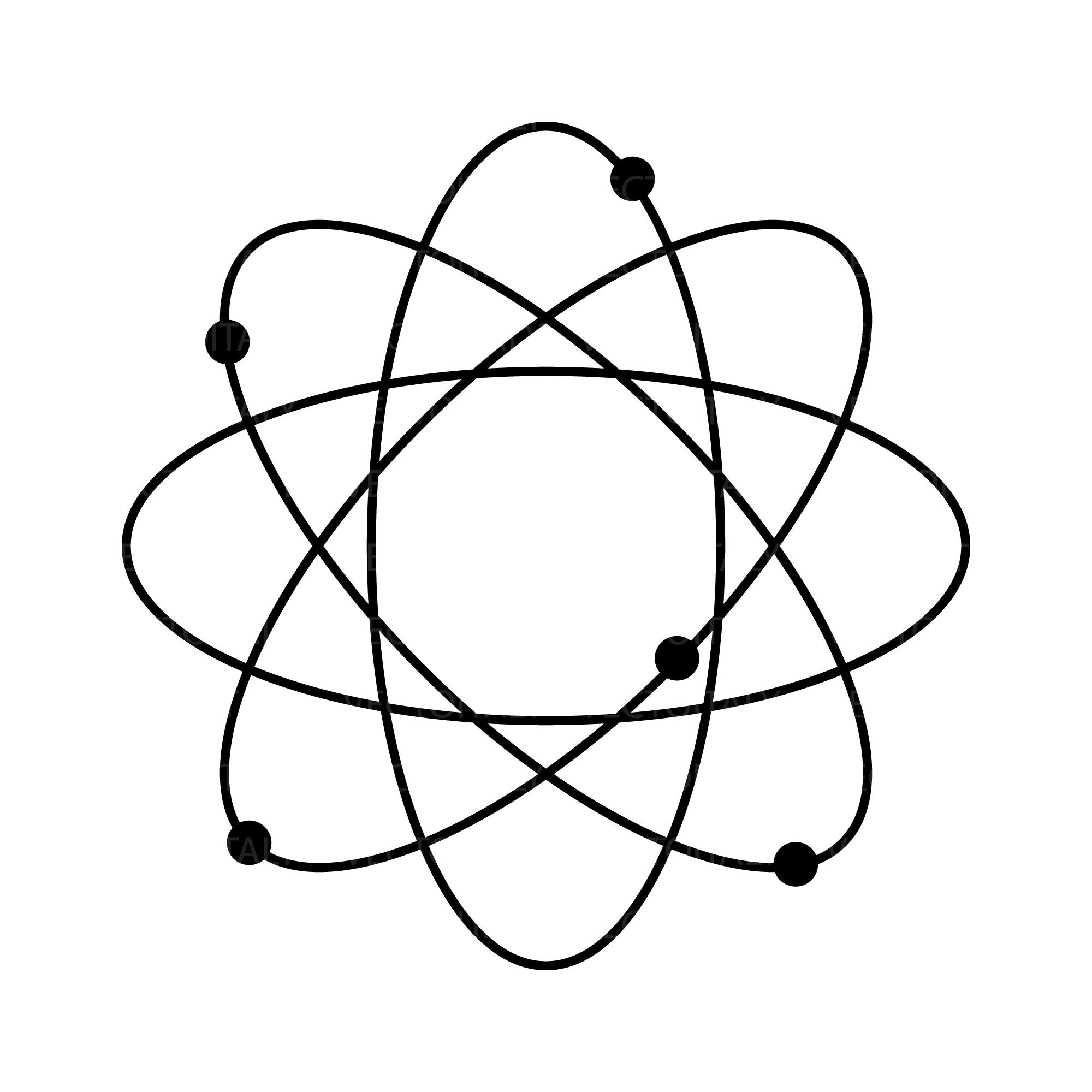 Atom Svg Vector File, Science Atom Clip Art, Chemistry PNG, Science ...