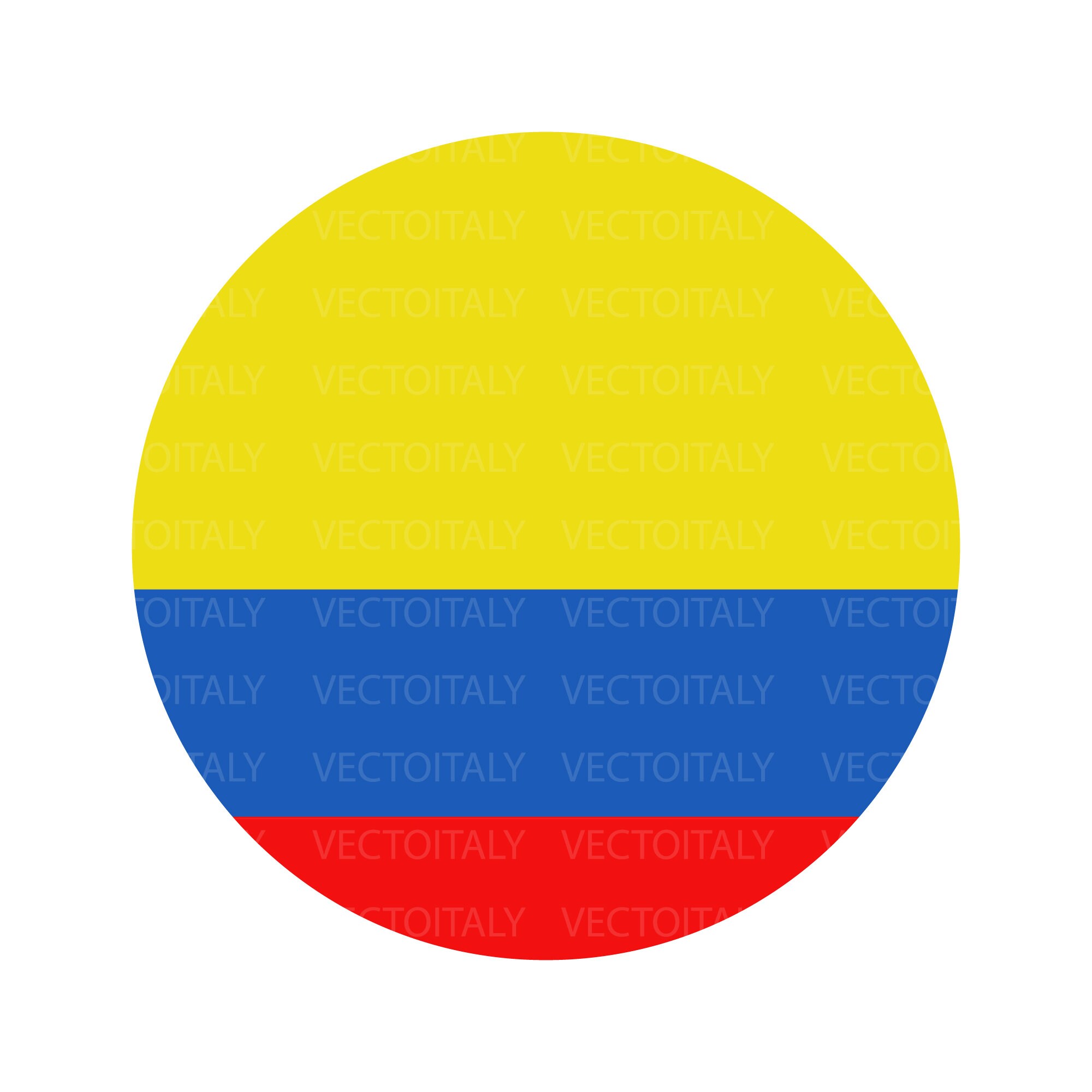 Colombia Round Flag SVG, Colombian Circular Banner, National Circle ...